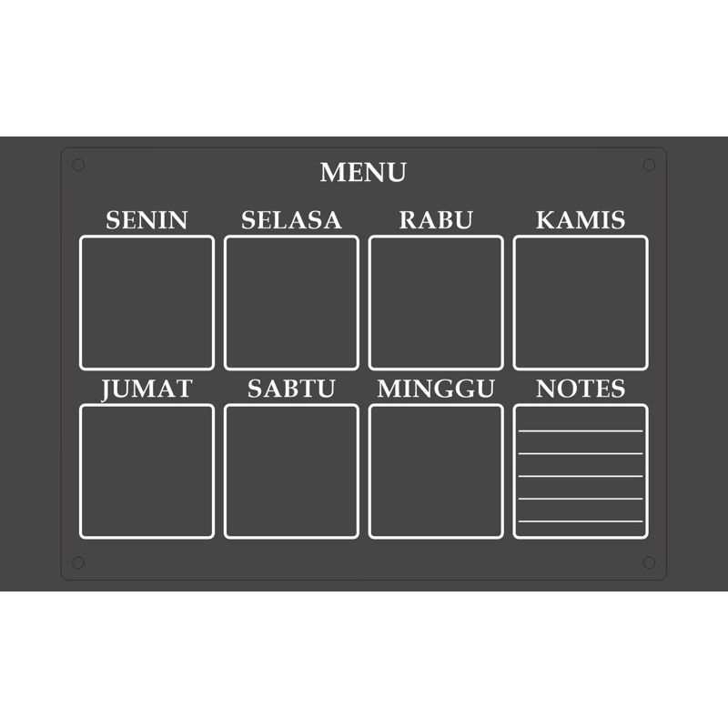 Jual Papan Menu Papan Menu Kulkas Papan Magnet akrilik | Shopee Indonesia