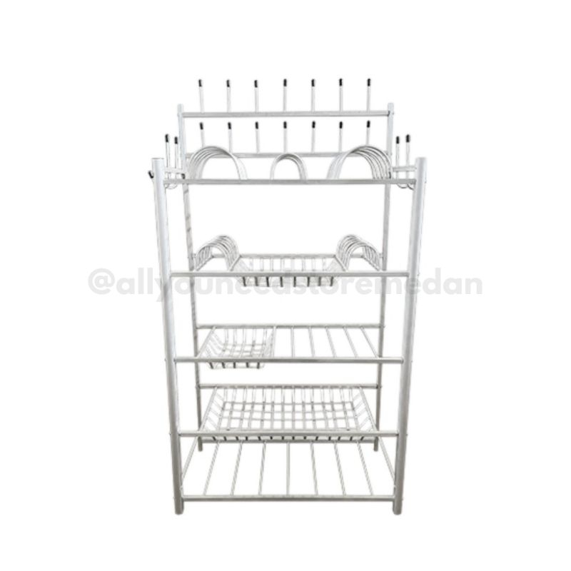 Jual PS 5 Tingkat / 4 Tingkat / 3 Tingkat, Rak Piring Full Aluminium ...