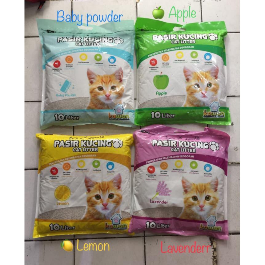 Jual Pasir Kucing Kawan Cat Little 10liter Gumpal Wangi / Pasir Toilet ...
