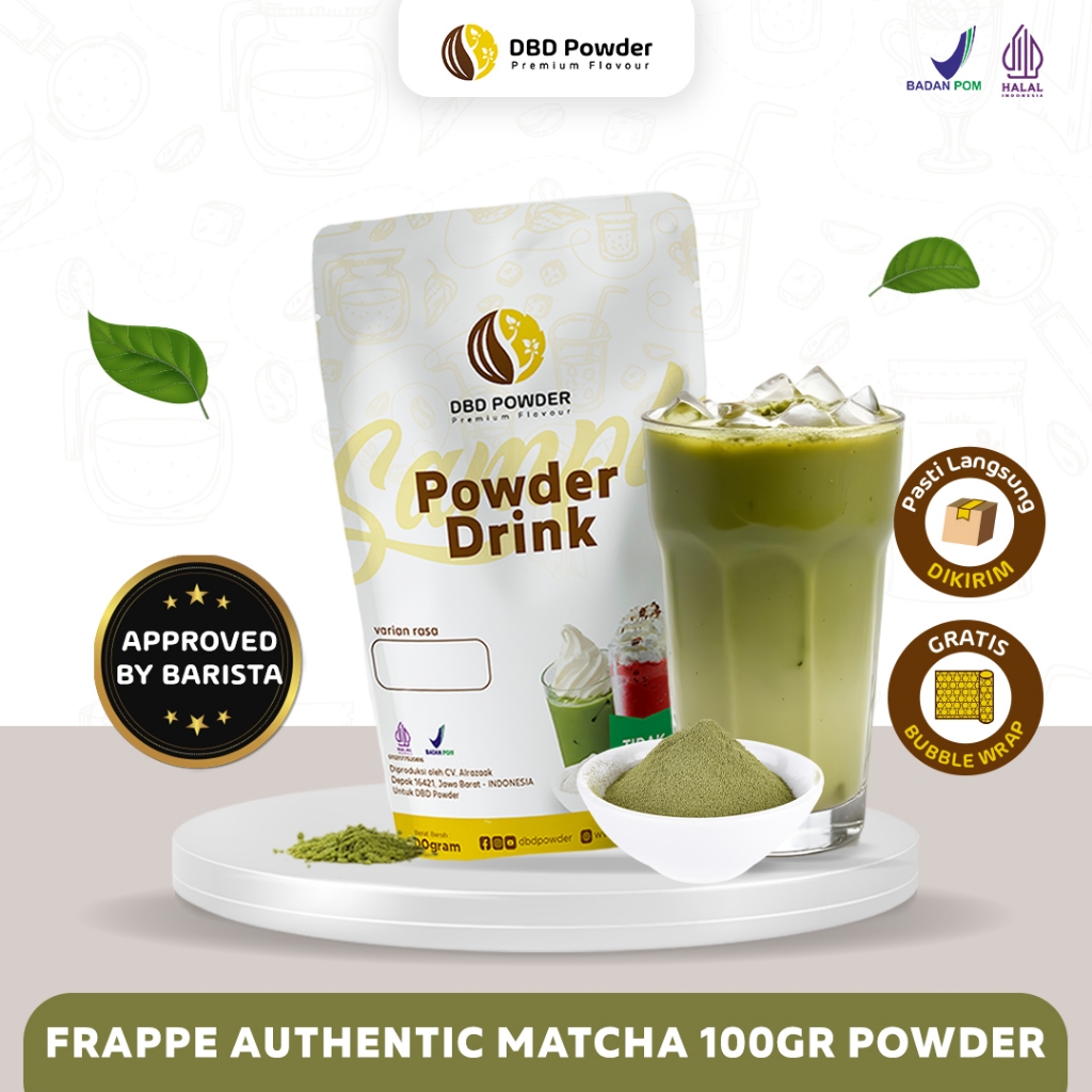 Jual Sample Bubuk Minuman Frappe Authentic Matcha - Sample Powder ...