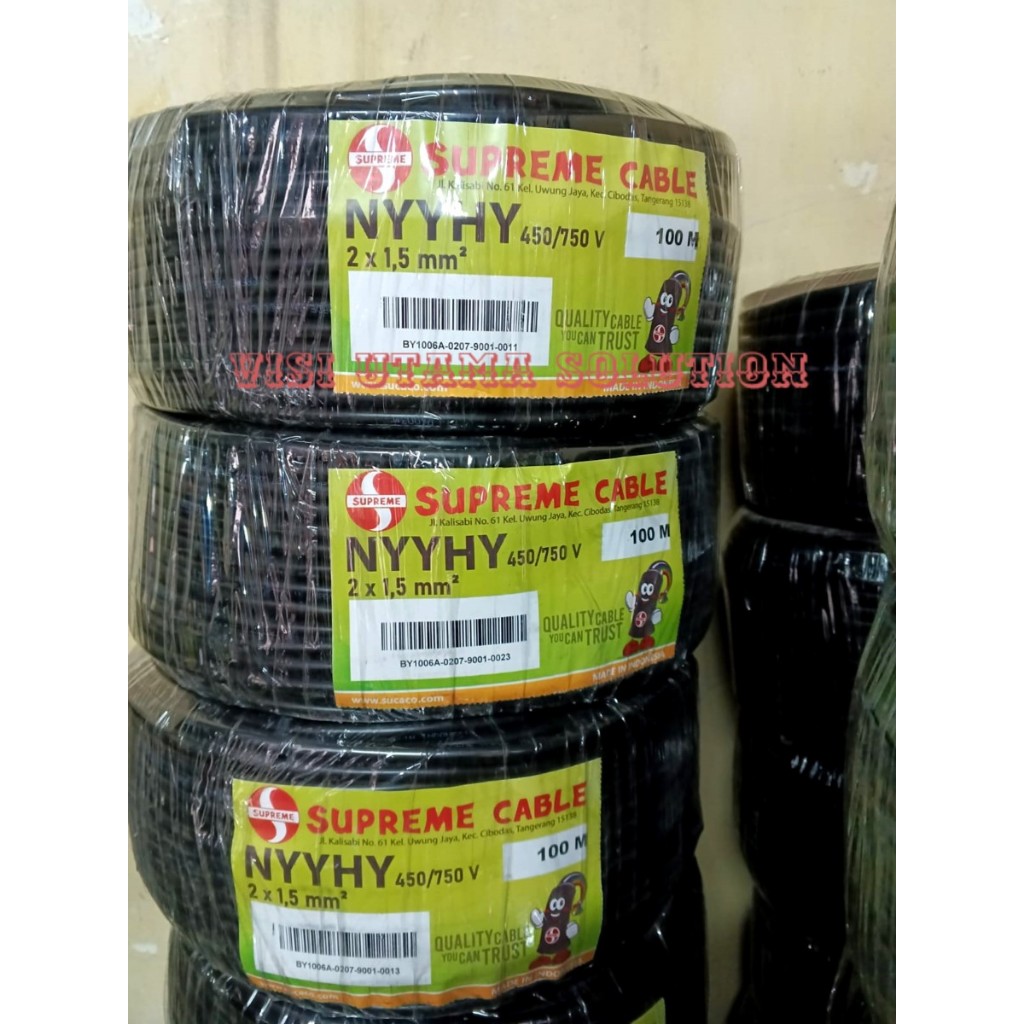 Jual KABEL LISTRIK SUPREME NYYHY TEMBAGA 450/750V Ukuran : 2x0.75 -4x2.5 100m. | Shopee Indonesia