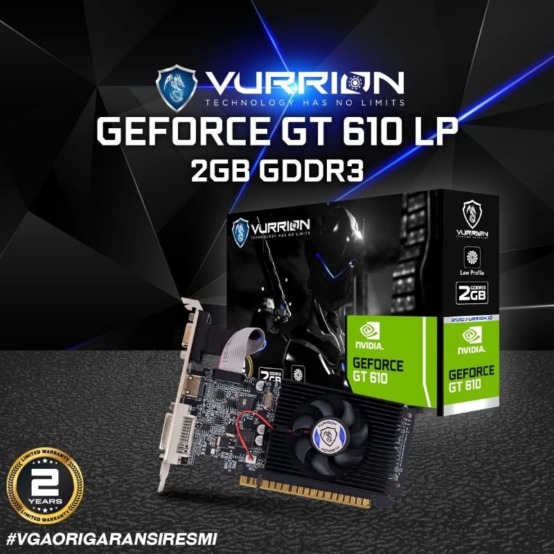 Jual VGA VURRION GT 610 DDR3 2GB 64 BIT | Shopee Indonesia