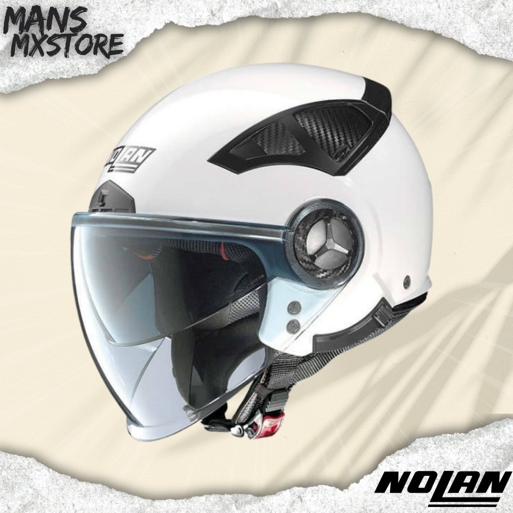 Jual HELM NOLAN N33 EVO WHITE HELMET NOLAN HALF FACE ORIGINAL | Shopee ...
