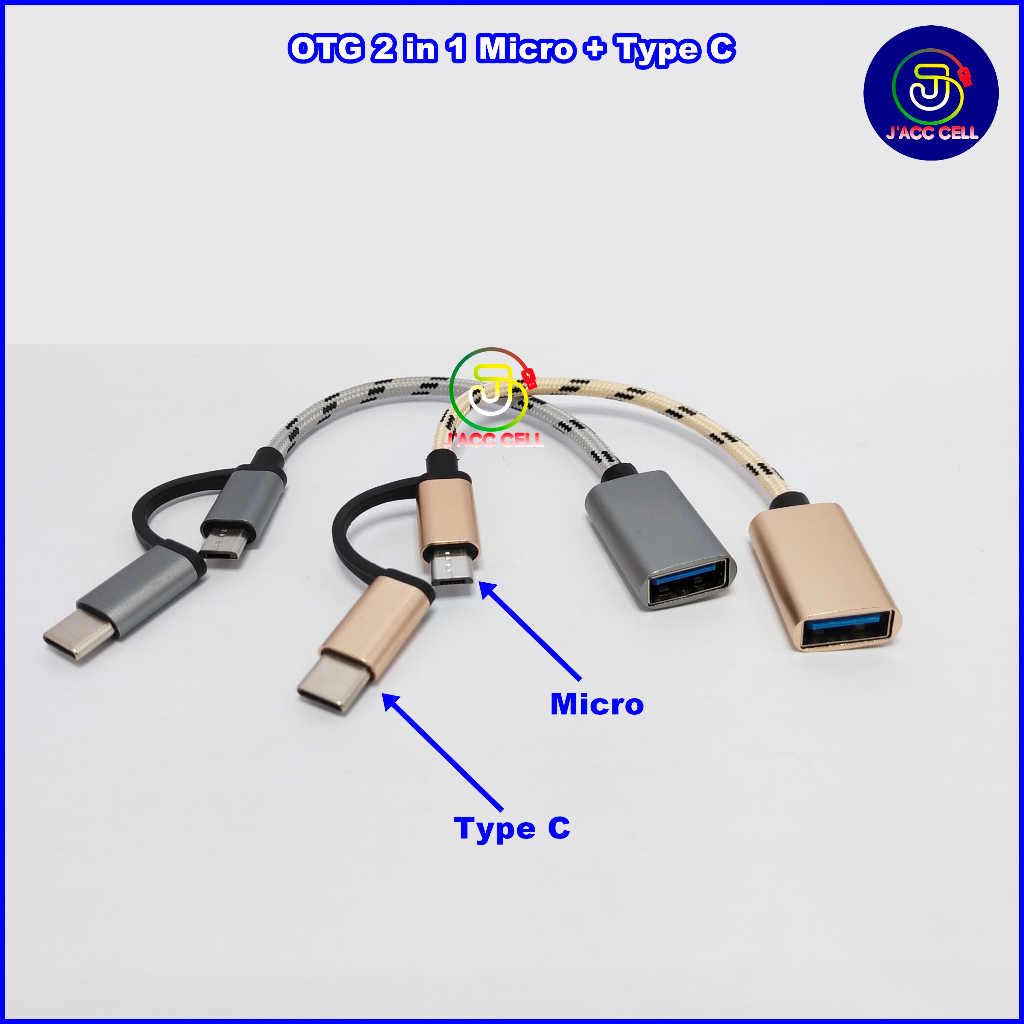 Jual OTG 2IN1 MICRO USB & TYPE C TO USB 3.0A ADAPTER/ OTG MICRO/ OTG ...