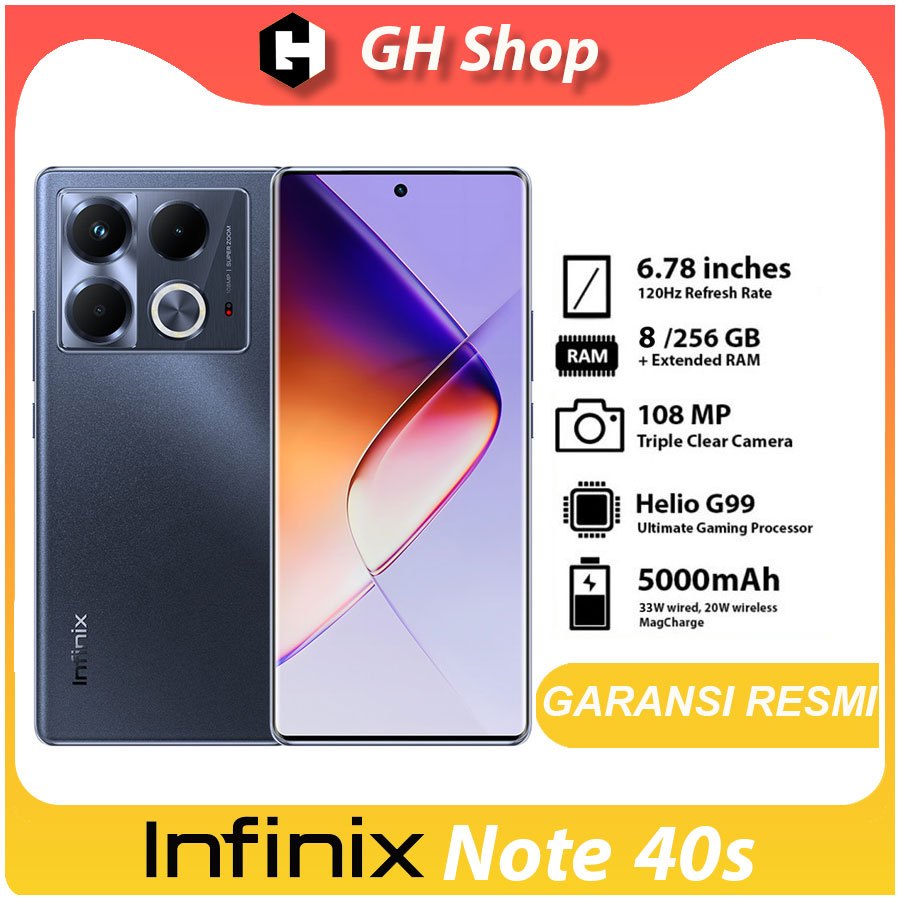 Jual Infinix Note 40S 8/256 GB Garansi Resmi | Shopee Indonesia