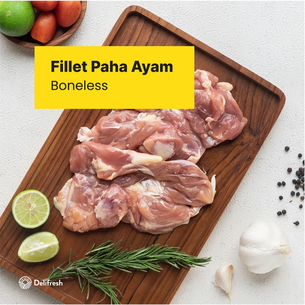 Jual Delifresh Chicken Thigh Fillet | Paha Ayam Fillet 500Gr | Shopee ...