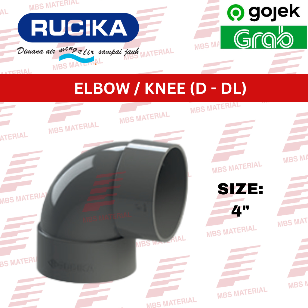 Jual INSTANT & SAME DAY | Fitting Rucika Elbow / Keni / Knee / Siku D-DL Size 4" inch | Shopee ...