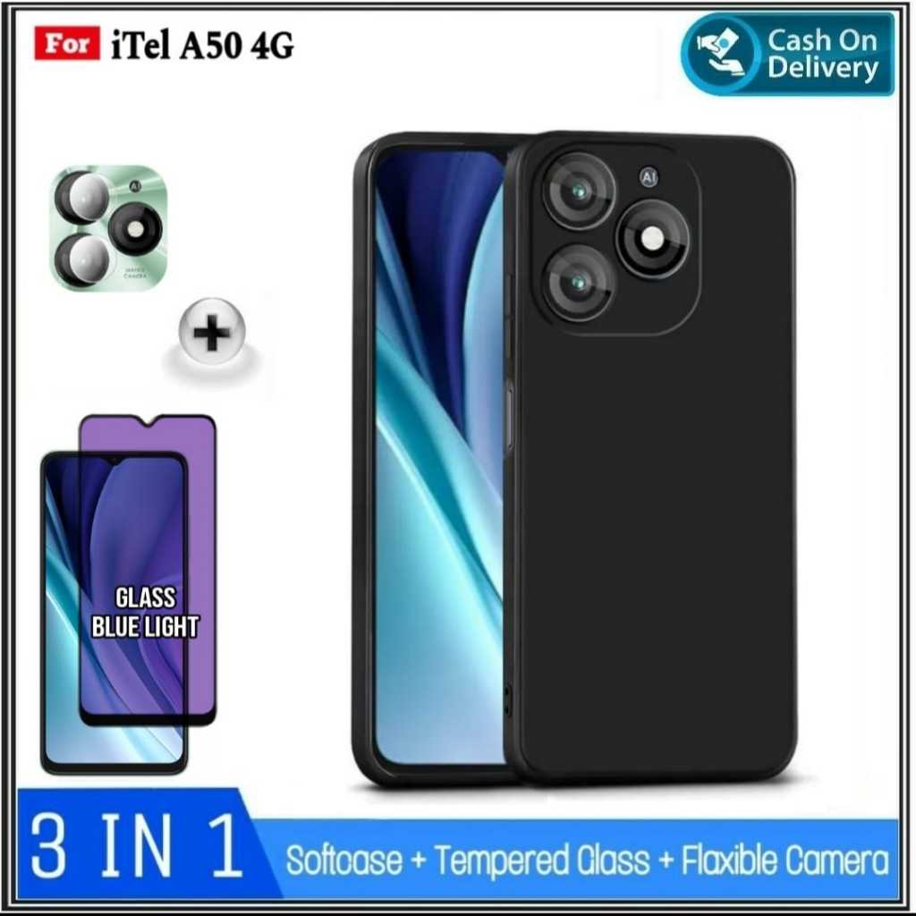 Jual Paket 3IN1 Case Itel A50 4G P55 4G NFC P55 5G P40 A60/A60s Slim ...