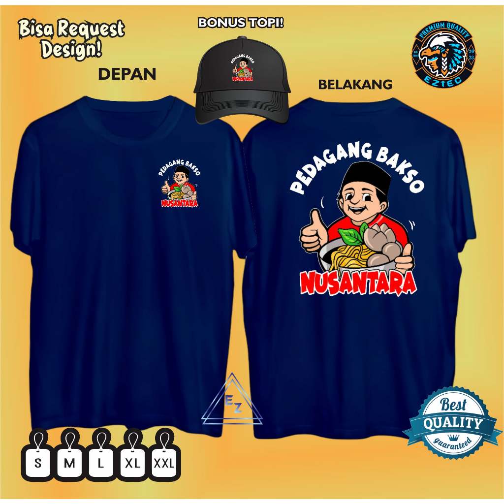 Jual KAOS PEDAGANG BAKSO NUSANTARA DESAIN KAOS TERBARU KEREN SABLON ...