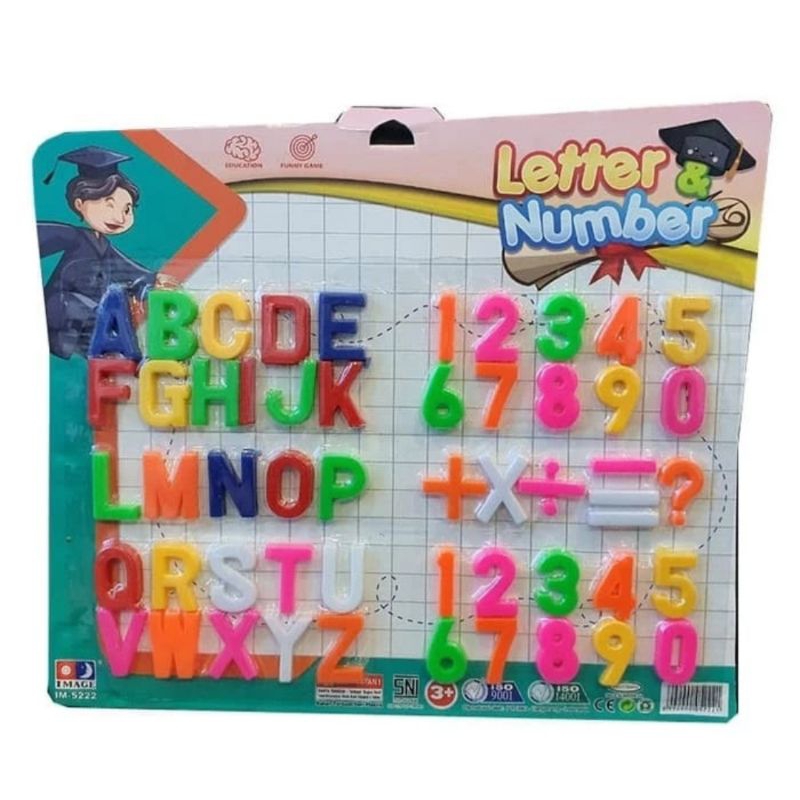 Jual Mainan Edukasi Anak Huruf Angka Set/Letter and Number/Huruf Magnet ...