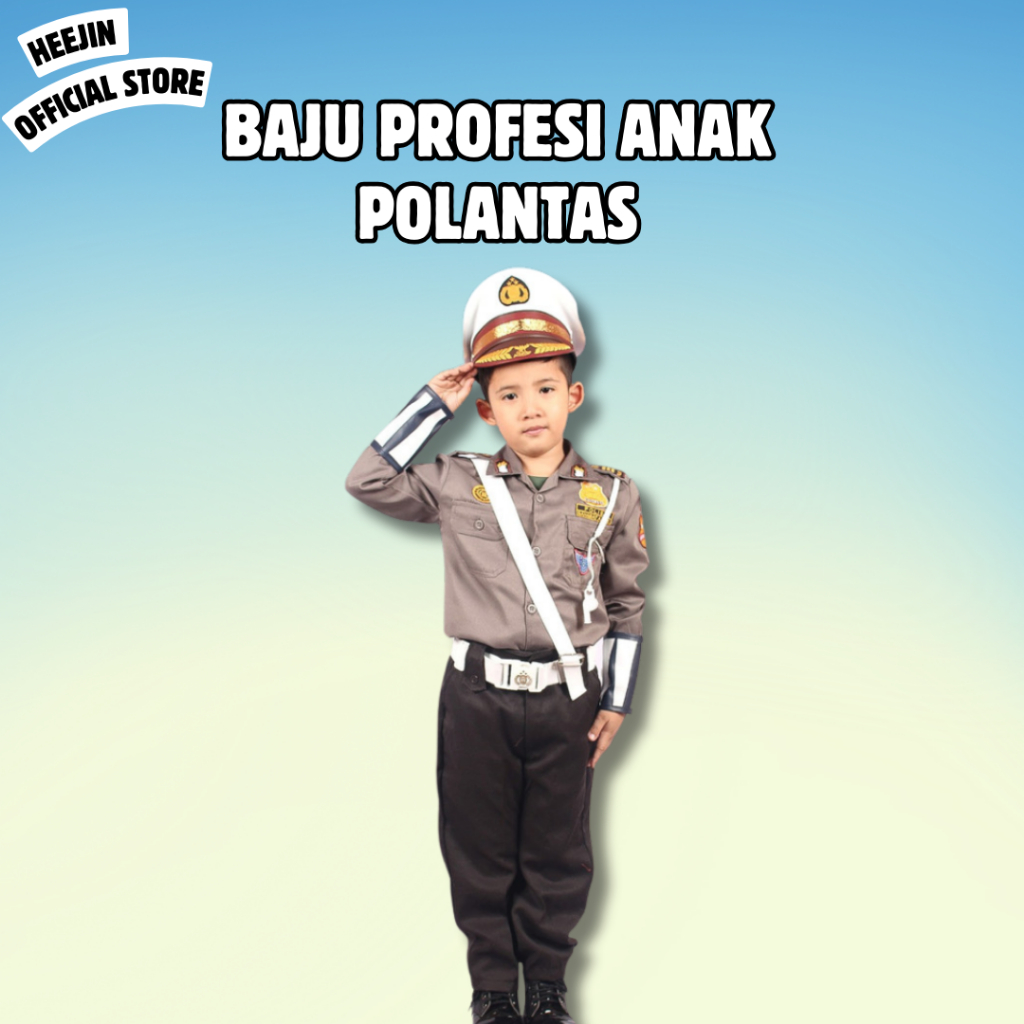 Jual HEEJIN Baju Profesi Anak Laki-laki Polisi Polantas Atribut Lengkap ...
