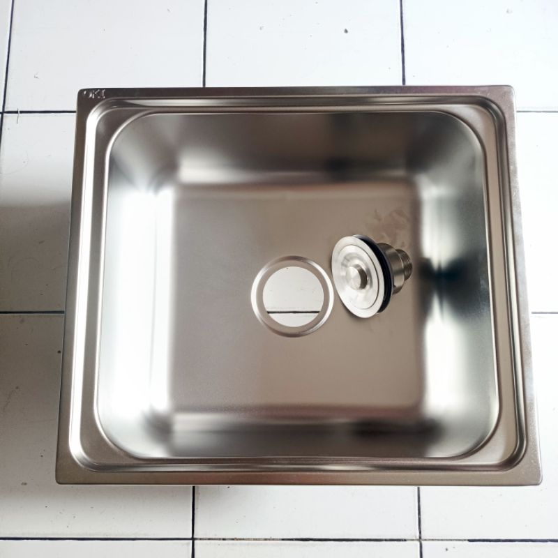 Jual KITCHEN SINK STAINLESS STEEL 4842 BAK CUCI PIRING BOWL 48X42CM ...