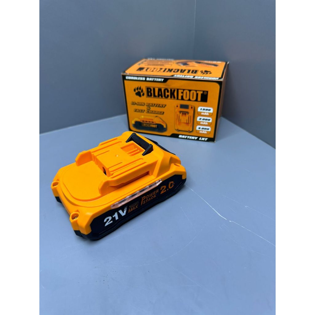 Jual Baterai Mesin Bor Cordless 2.0Ah 20V - 21V BLACKFOOT Original ...