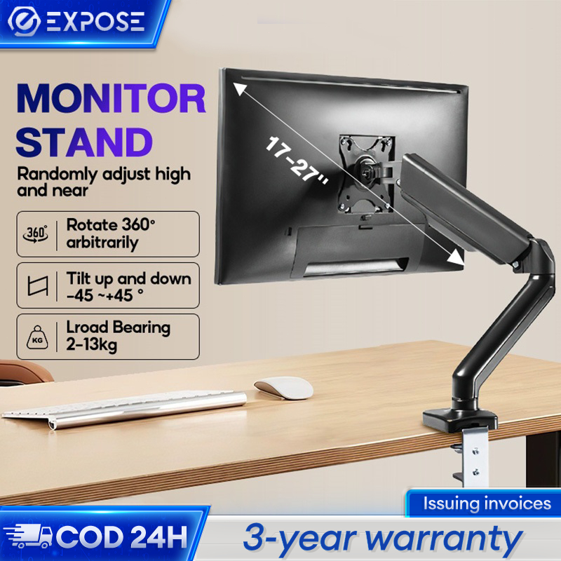 Jual Monitor Stand Single Dual Arm VESA 17 - 32 Inch Putar Kapasitas 2 ...