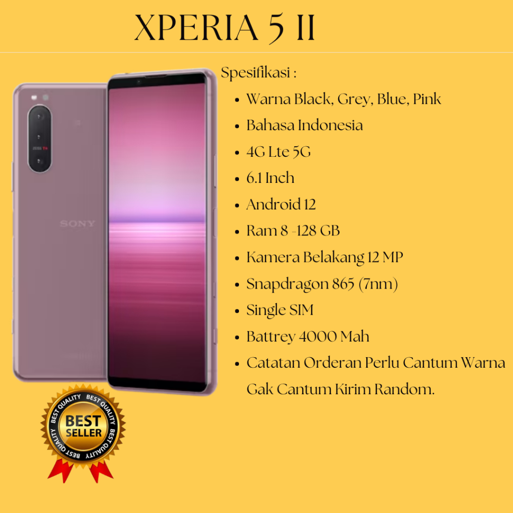 Jual SONY XPERIA 5 ii 8GB 128GB 5G SECOND ORIGNAL. | Shopee Indonesia
