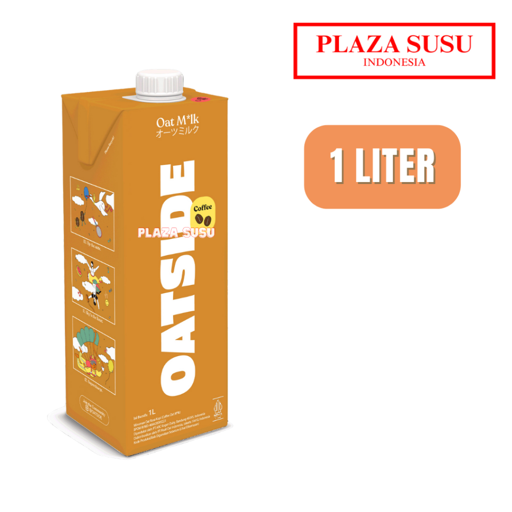 Jual OATSIDE 1 LITER SUSU GANDUM OAT SIDE OAT MILK COFFEE KOPI 1L ...