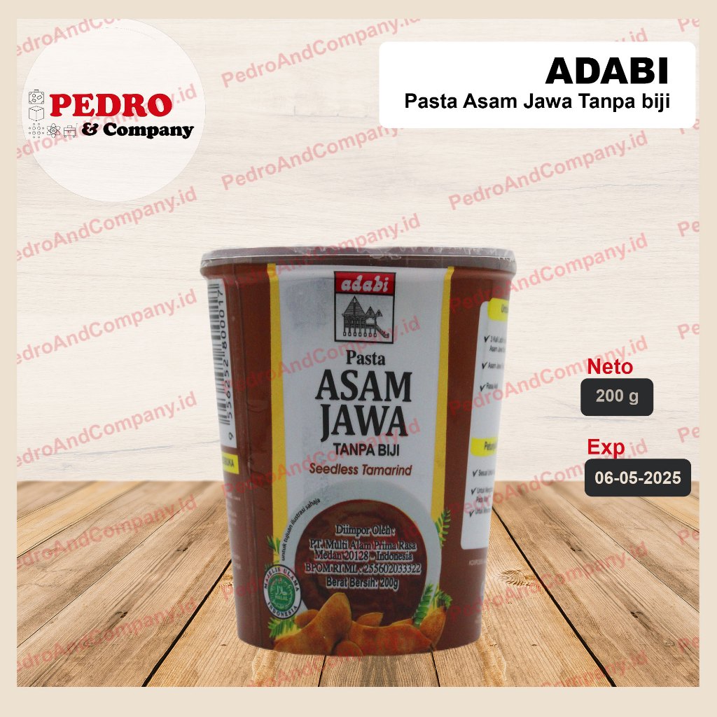 Jual Adabi pasta asam jawa tanpa biji 200 gram - seedless tamarind ...