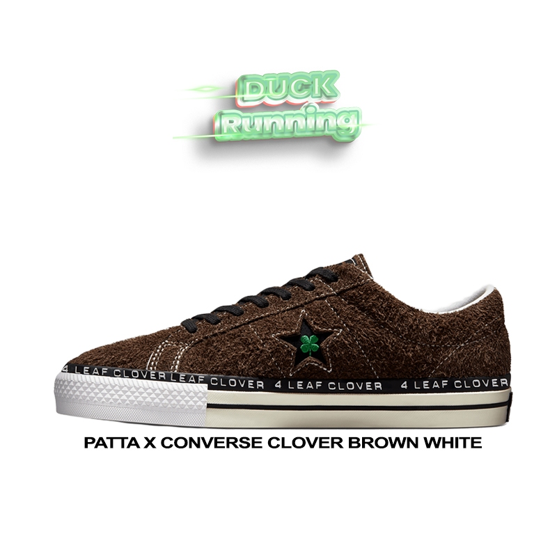 Jual Sepatu Patta X Converse One Star Pro OX Low 4 Leaf Clover Brown ...