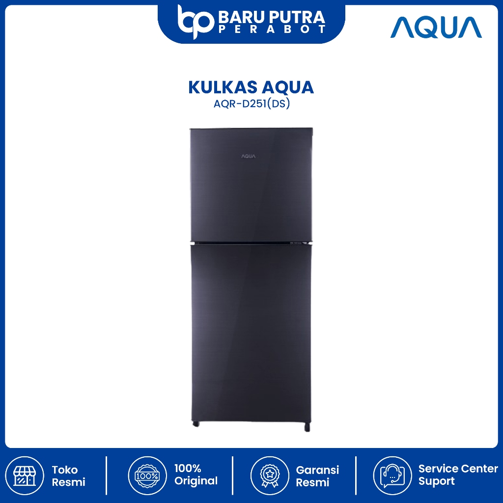 Jual Kulkas 2 Pintu Aqua Aqr-D251(Ds) Garansi Resmi Low Watt | Shopee Indonesia