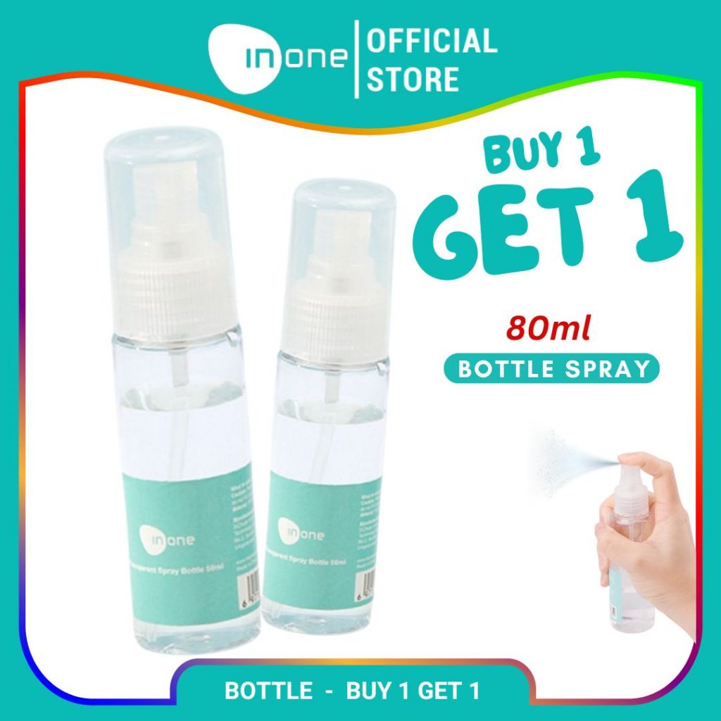 Jual [BUY 1 GET 1] Inone Botol spray Transparan Berbagai Ukuran ...