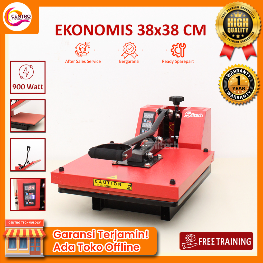 Jual Mesin Press Kaos / Baju Digital Premium Ukuran 38 x 38 CM 900 Watt ...