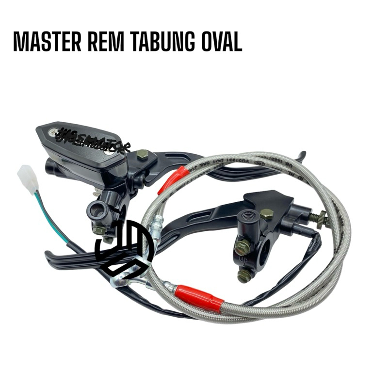Jual PROMO MASTER REM SET KANAN KIRI TABUNG OVAL MODEL RCB 14MM SELANG ...
