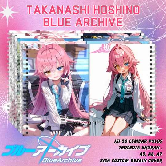 Jual Note Book Takanashi Hoshino Blue Archive / Notebook Takanashi ...