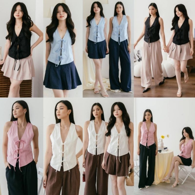 Jual Riona Ribbon vest 8059 | Shopee Indonesia