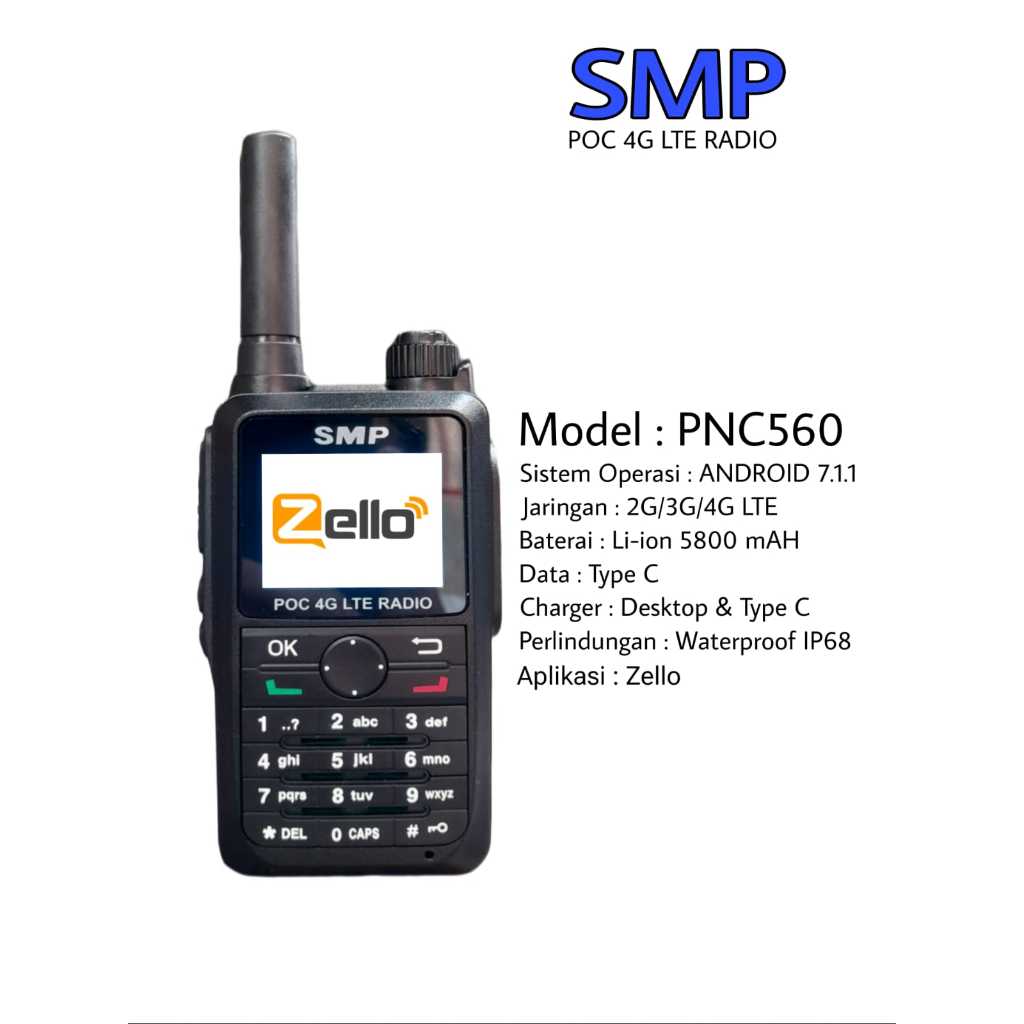 Jual HT POC SMP PNC560 Waterproof IP68 Wifi / SMP PNC 560 Zello Or Poc ...
