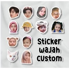 Jual Stiker Foto dan Tulisan Nama Custom Muka Murah Stiker Wajah ...