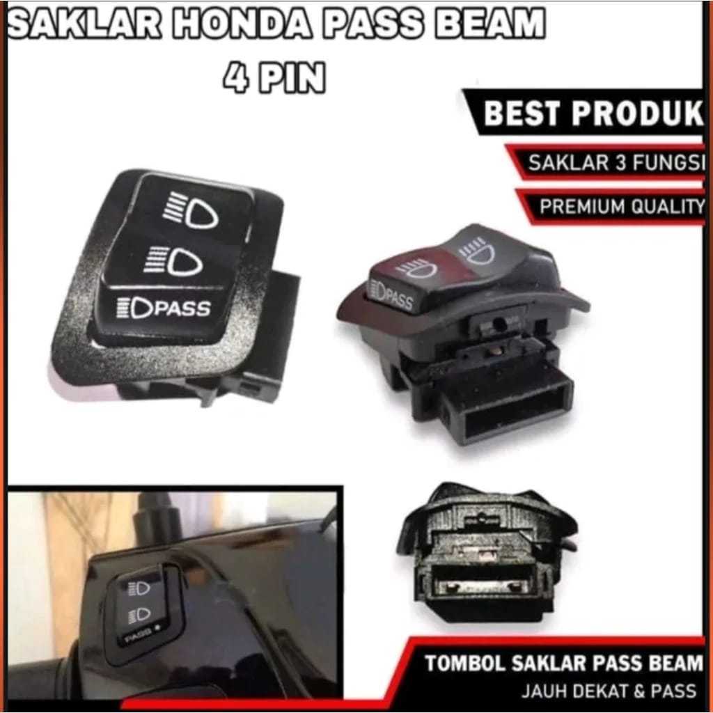Jual Saklar Dim Lampu Tombol Pass Beam Dim Dimmer 4 PIN VIETNAM 3 ...