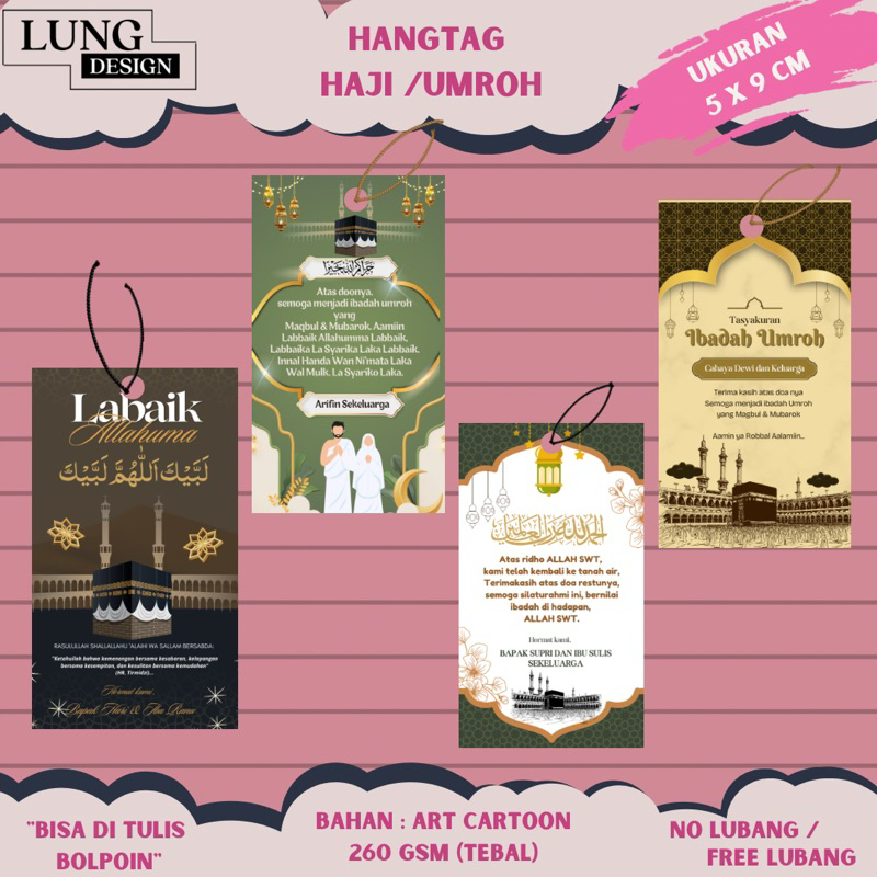 Jual HANG TAG Haji dan Umroh / Kartu Stiker Souvenir Haji dan Umroh ...