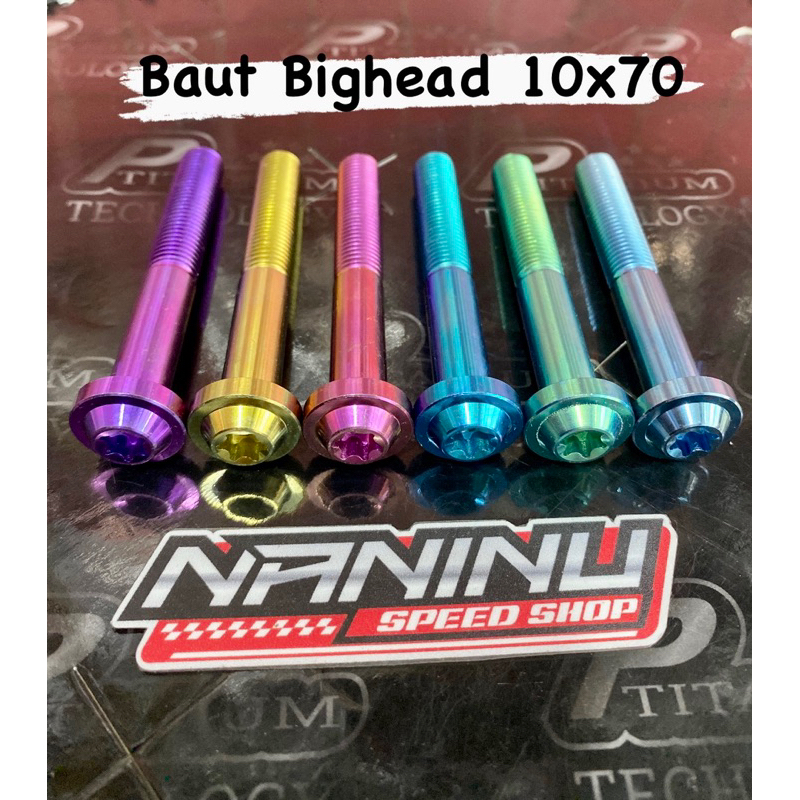 Jual Baut Titanium BigHead 10x70 GR5 Vietnam | Shopee Indonesia