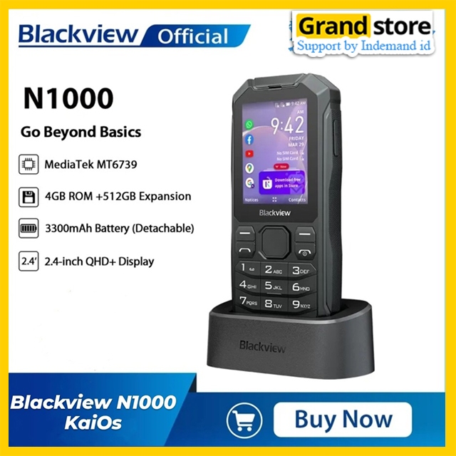 Jual Blackview N1000 Rugged Phone KaiOs MediaTek MT6739 2.4 inch Dual ...