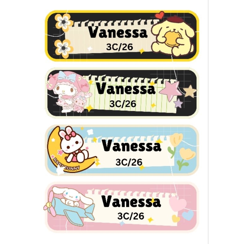 Jual TEMA SANRIO!!! Termurah label sticker nama | Shopee Indonesia