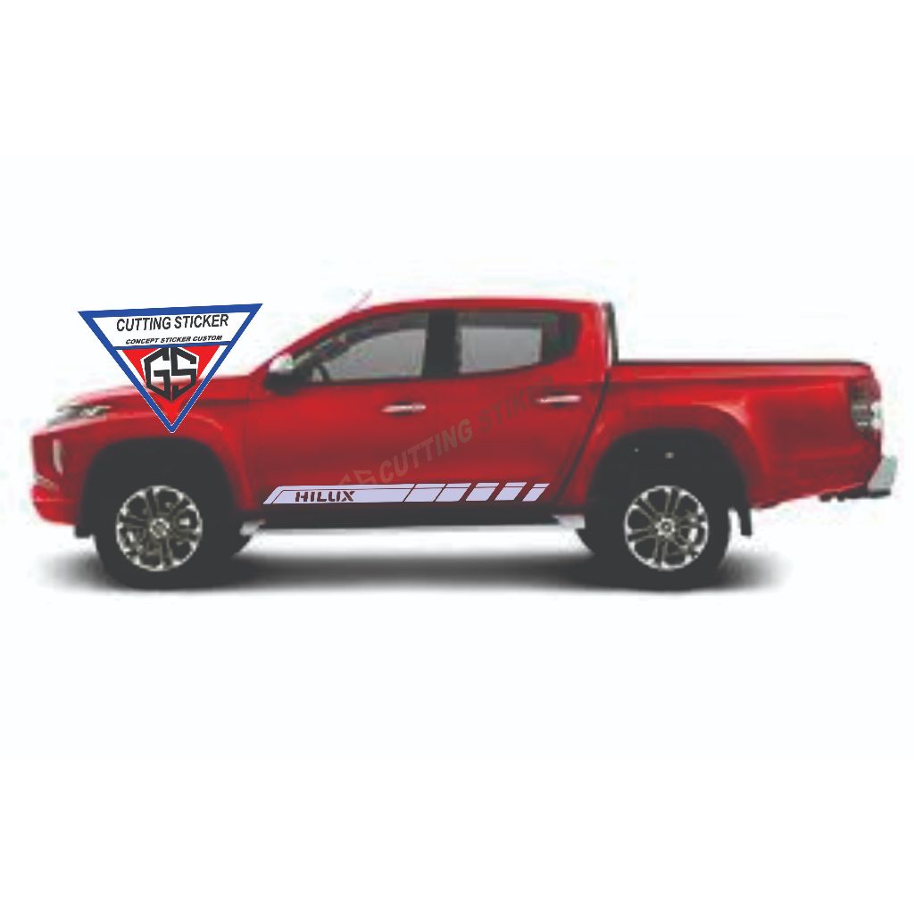 Jual sticker les bawah pintu mobil hilux sticker cutting hilux sticker ...