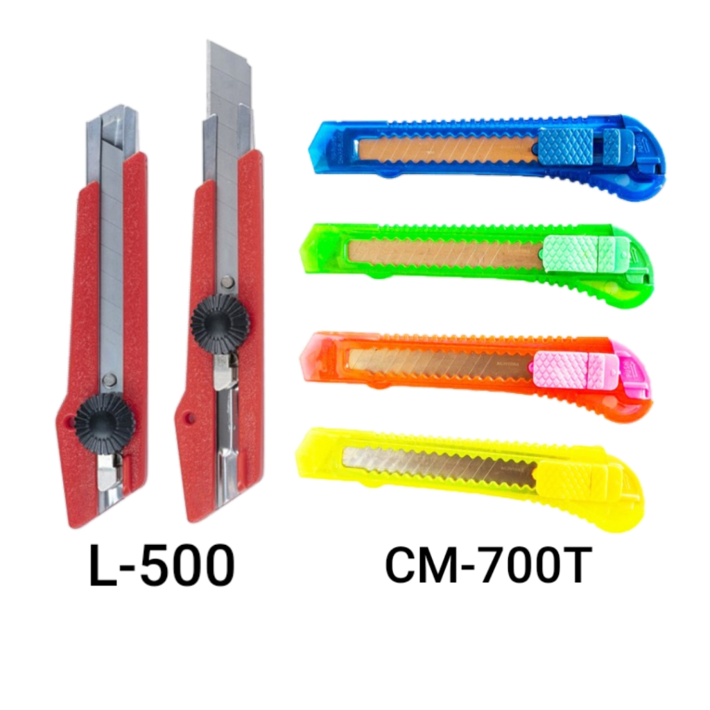 Jual Cutter L-500 Cutter Warna Warni Kater Cutter ATK Murah Grosir ...