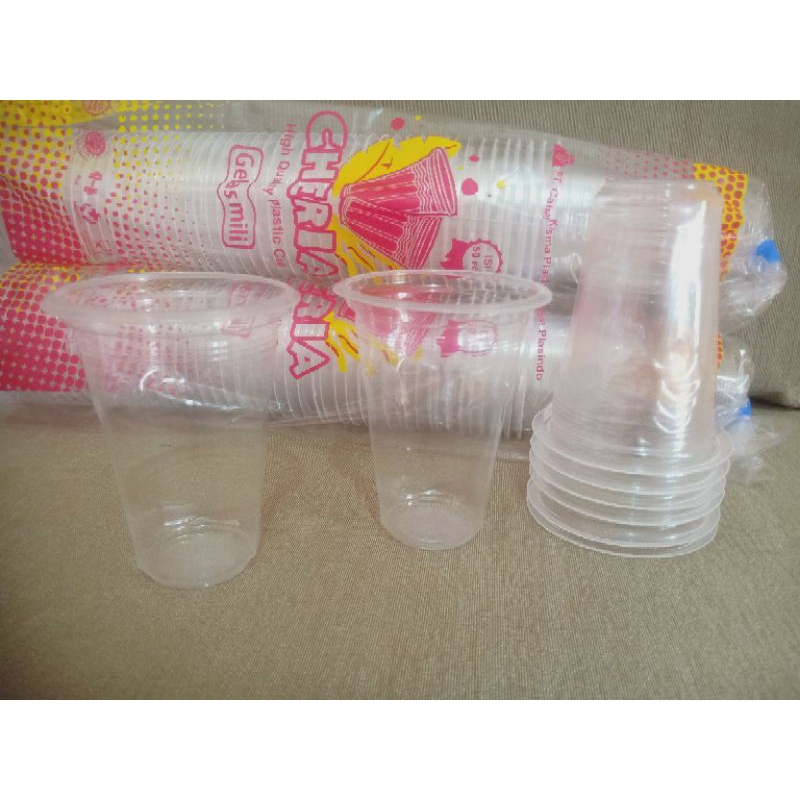 Jual GELAS AQUA BENING 220ML 50PCS GELAS PLASTIK / GELAS SIRUP / GELAS KOPI / GELAS ICE CREAM ...