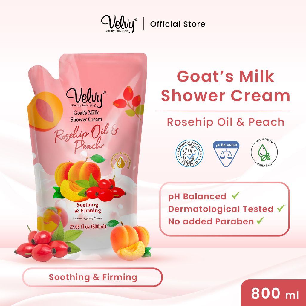 Jual Velvy Body Wash Shower Cream Sabun Mandi Roseship - 800ml | Shopee ...