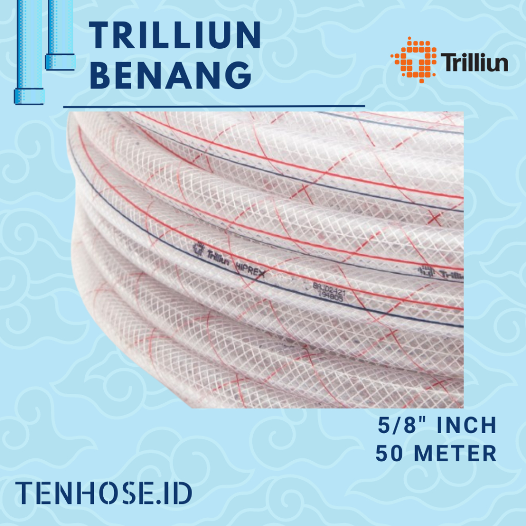 Jual Selang Air Serat Benang Trilliun 5/8" Inch 50 Meter ( Harga Per 50 Meter ) Tebal Anti Tekuk ...