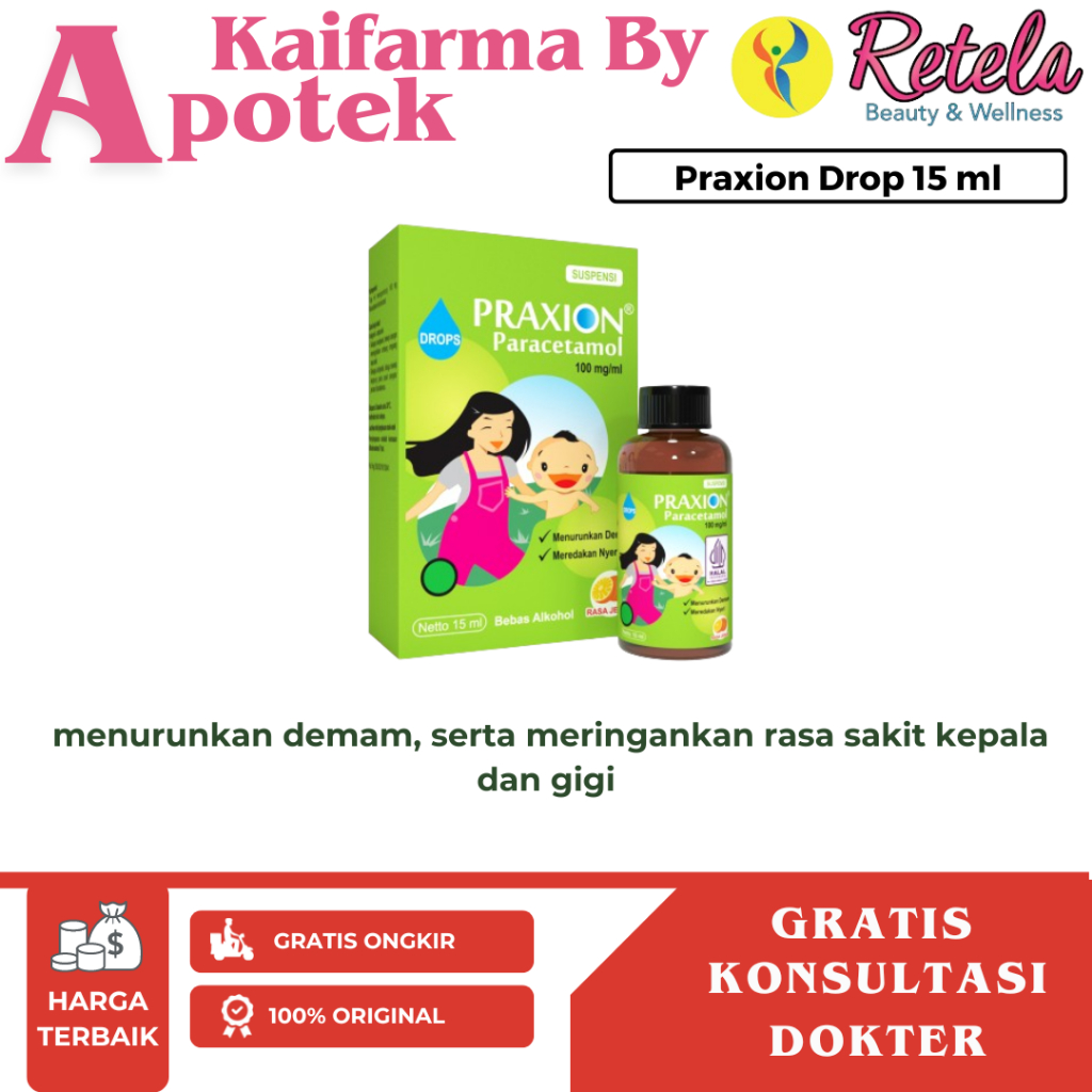 Jual Praxion Drops Suspensi 15 ml / Paracetamol / Obat Demam Anak ...