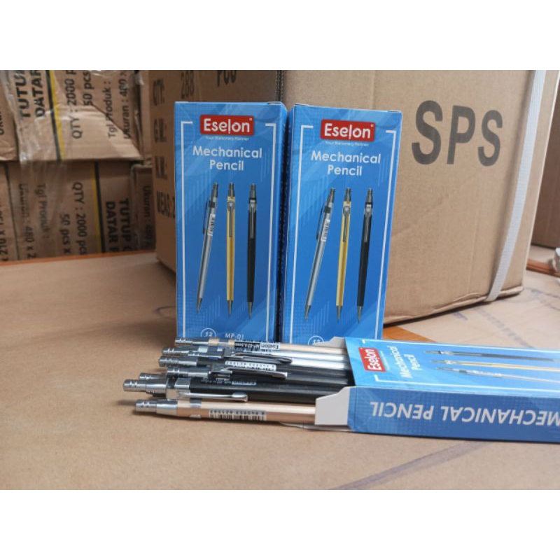 Jual (1pak)Pensil Mekanik Besi Eselon Mp-01 0,5mm/ Pensil Isi kecil ...
