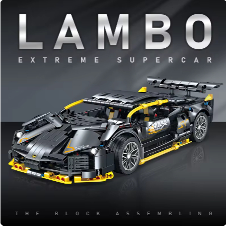 Jual Mainan Mobil Balap Rakitan Balok Dapat Disusun Model Lambo 1:14 ...