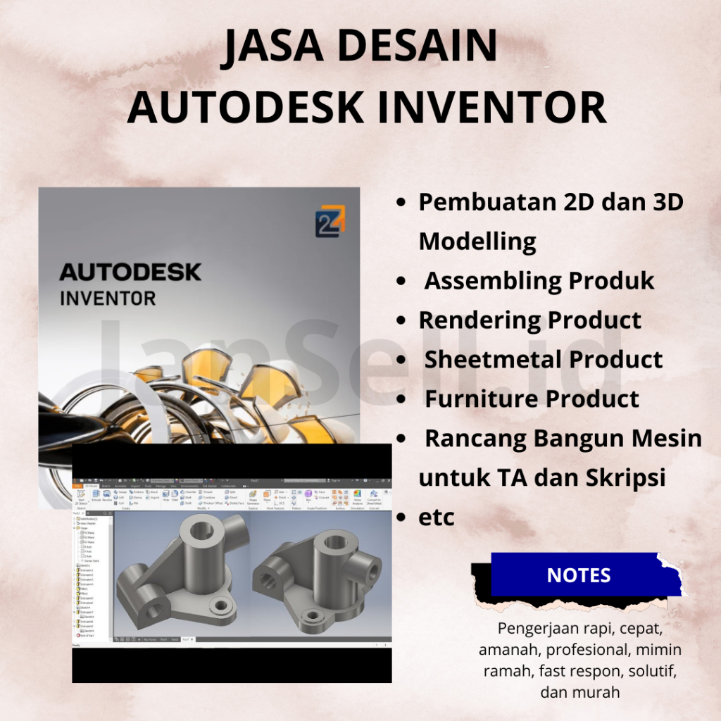 Jual JASA DESAIN INVENTOR | DESAIN GAMBAR 3D DAN 2D | Shopee Indonesia