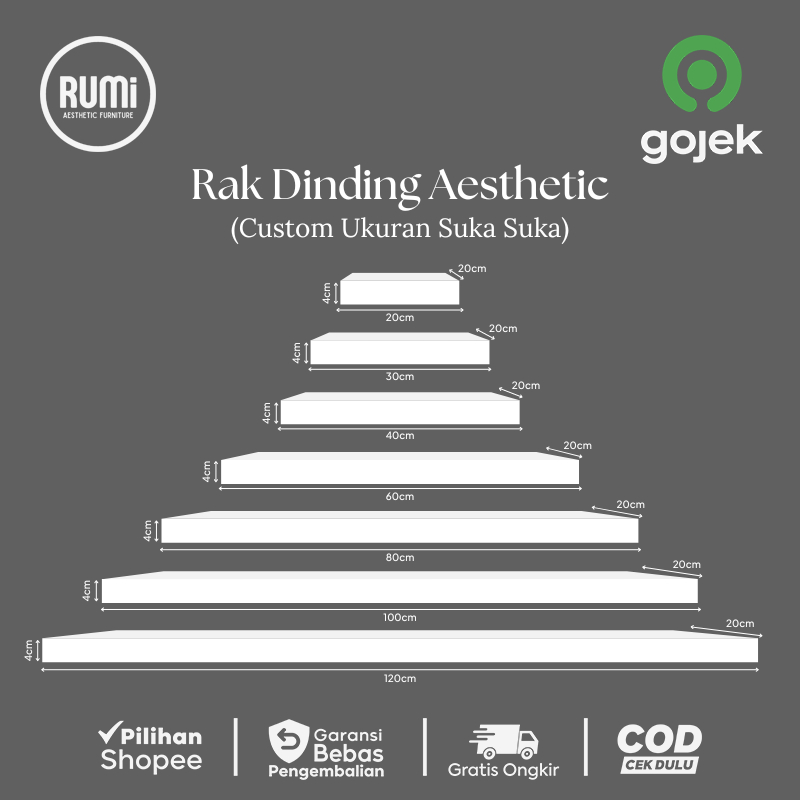 Jual Custom Rak Dinding Aesthetic Ambalan Kayu Motif Minimalis Ukuran ...