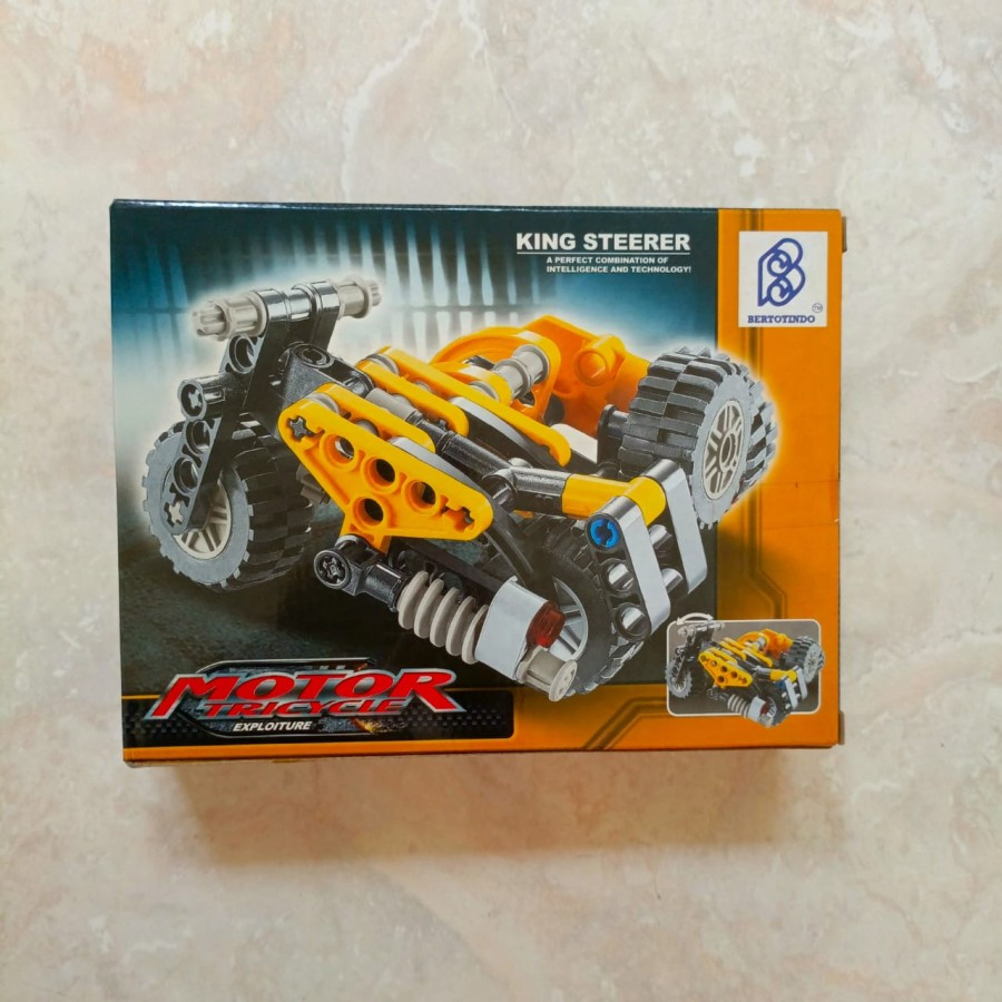 Jual Mainan rakit bricks anak 6 Thn+ King Steerer Motor Tricycle kuning ...