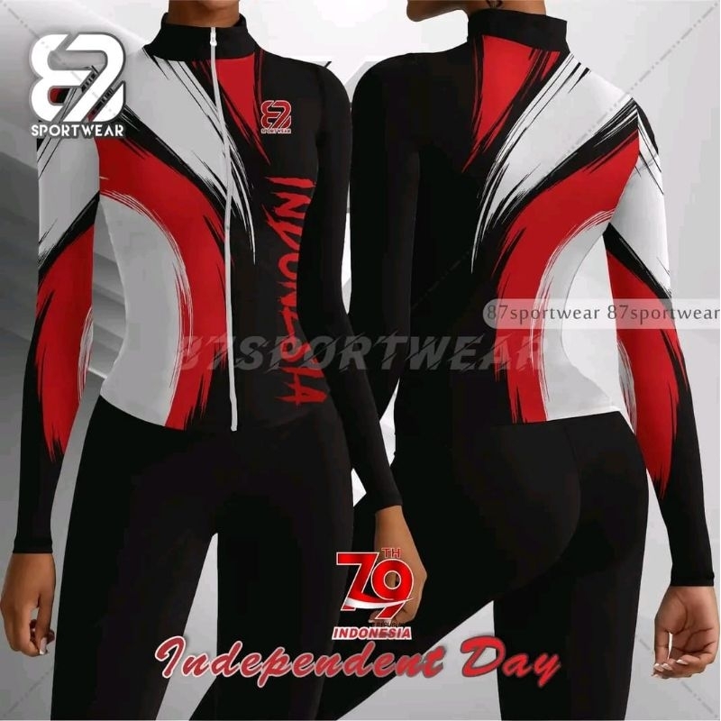 Jual pakaian olahraga edisi merah putih sport and active jaket ketat ...