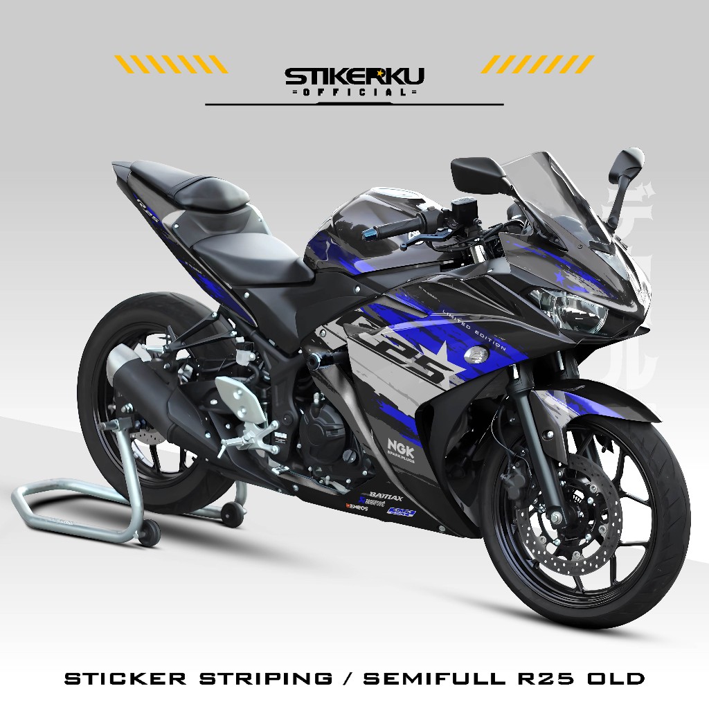 Jual STRIPPING SEMIFULL YAMAHA R25 / MOTIF 2 / STICKER VARIASI YAMAHA ...