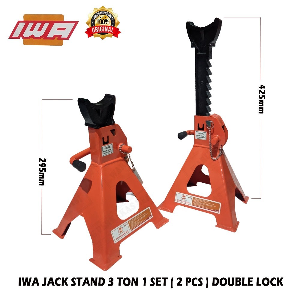 Jual Jack Stand Mobil 3 Ton Iwa / Penyangga Tahanan Dongkrak Mobil isi ...