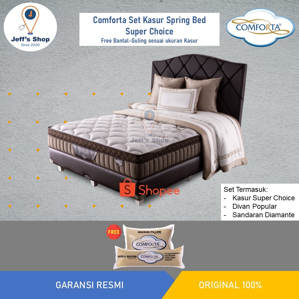 Jual Comforta Set Kasur Spring Bed Super Choice | Shopee Indonesia